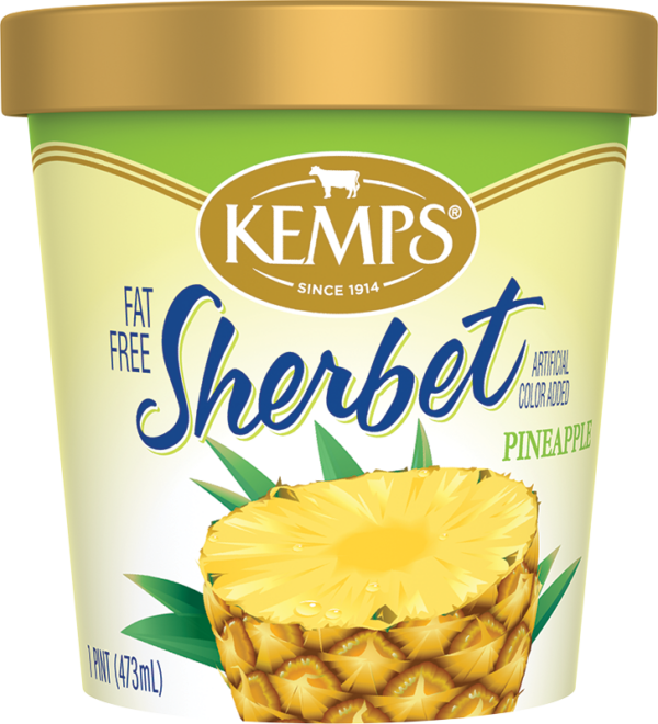 Pineapple Sherbet Pint - Kemps